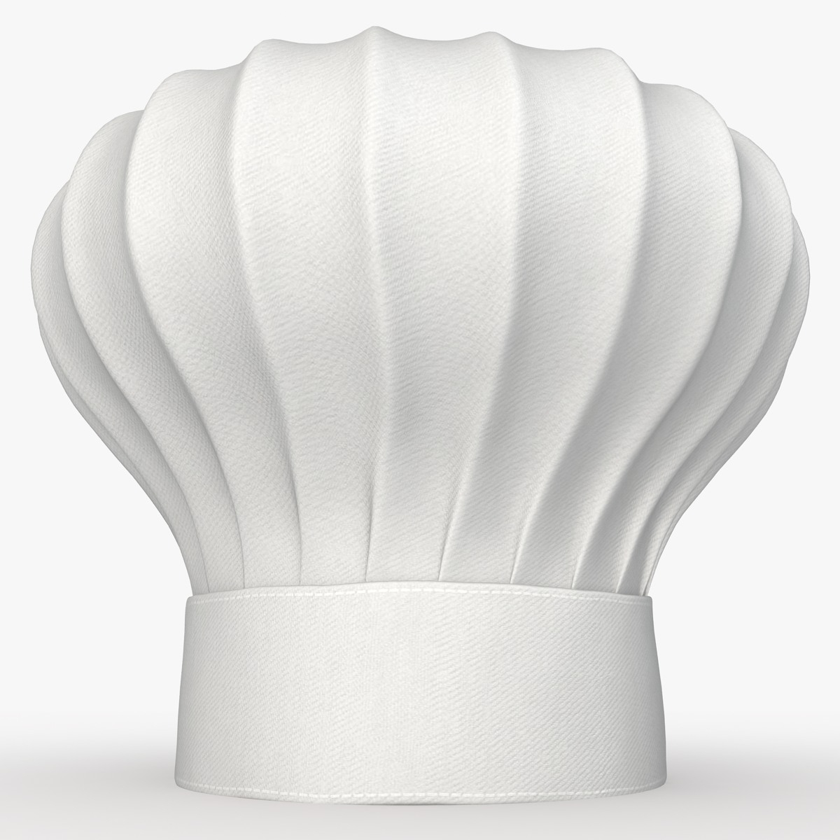 3d realistic chef hat white