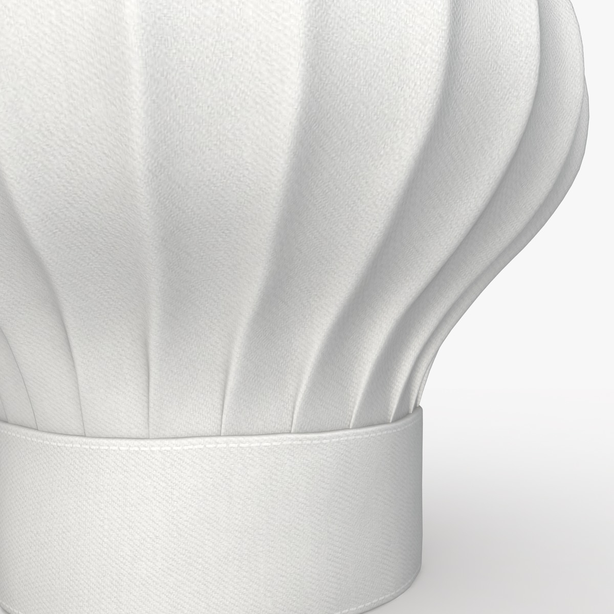 3d realistic chef hat white