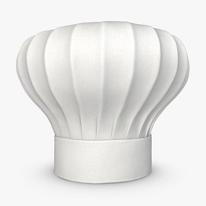 realistic chef hat set 3d model