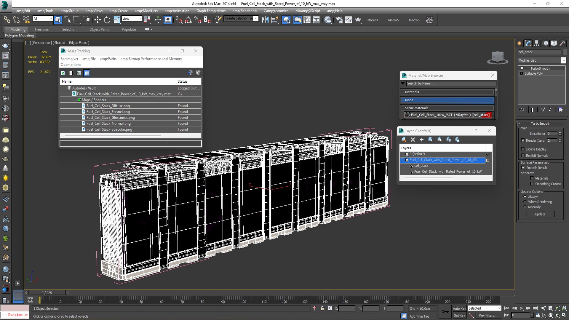 3D Fuel Cell Stack With Rated Power Of 10 KW - TurboSquid 2253092