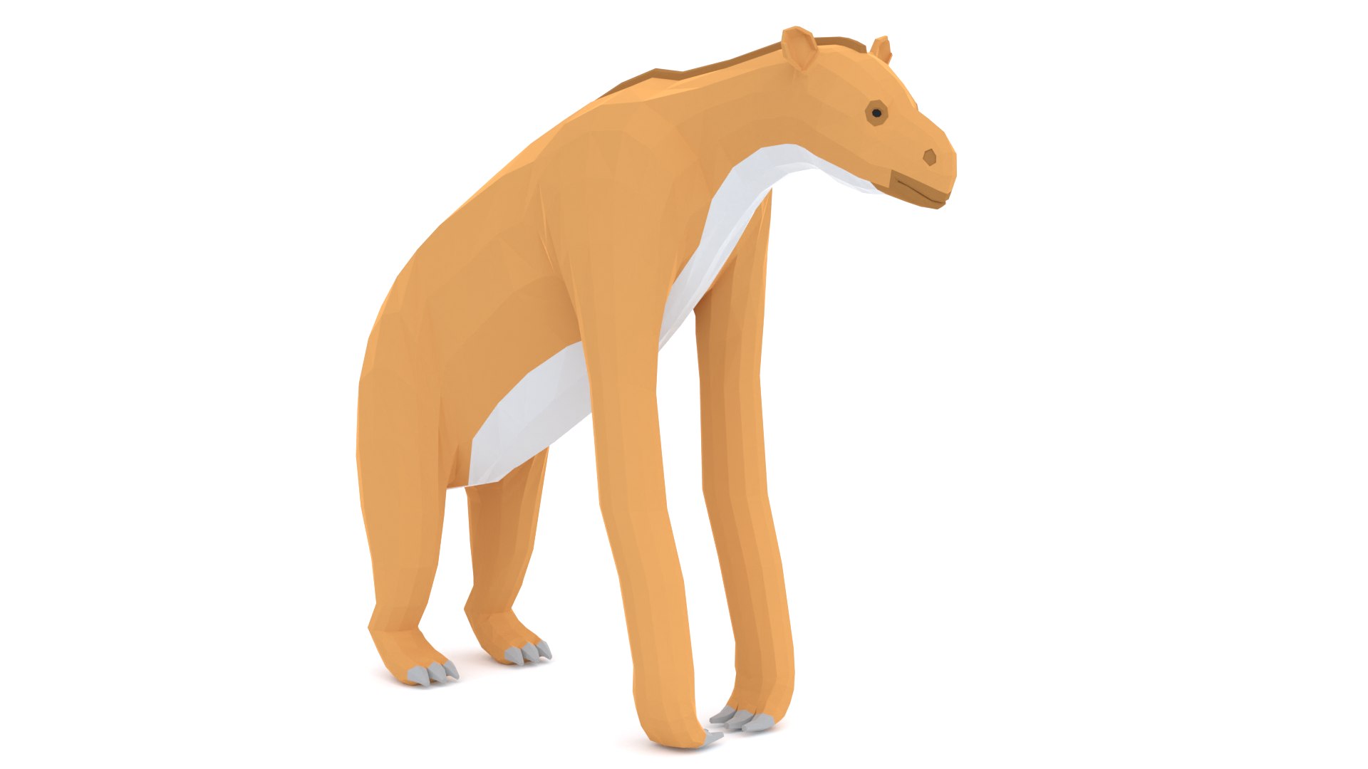 3D Low Poly Cartoon Chalicotherium - TurboSquid 1846441