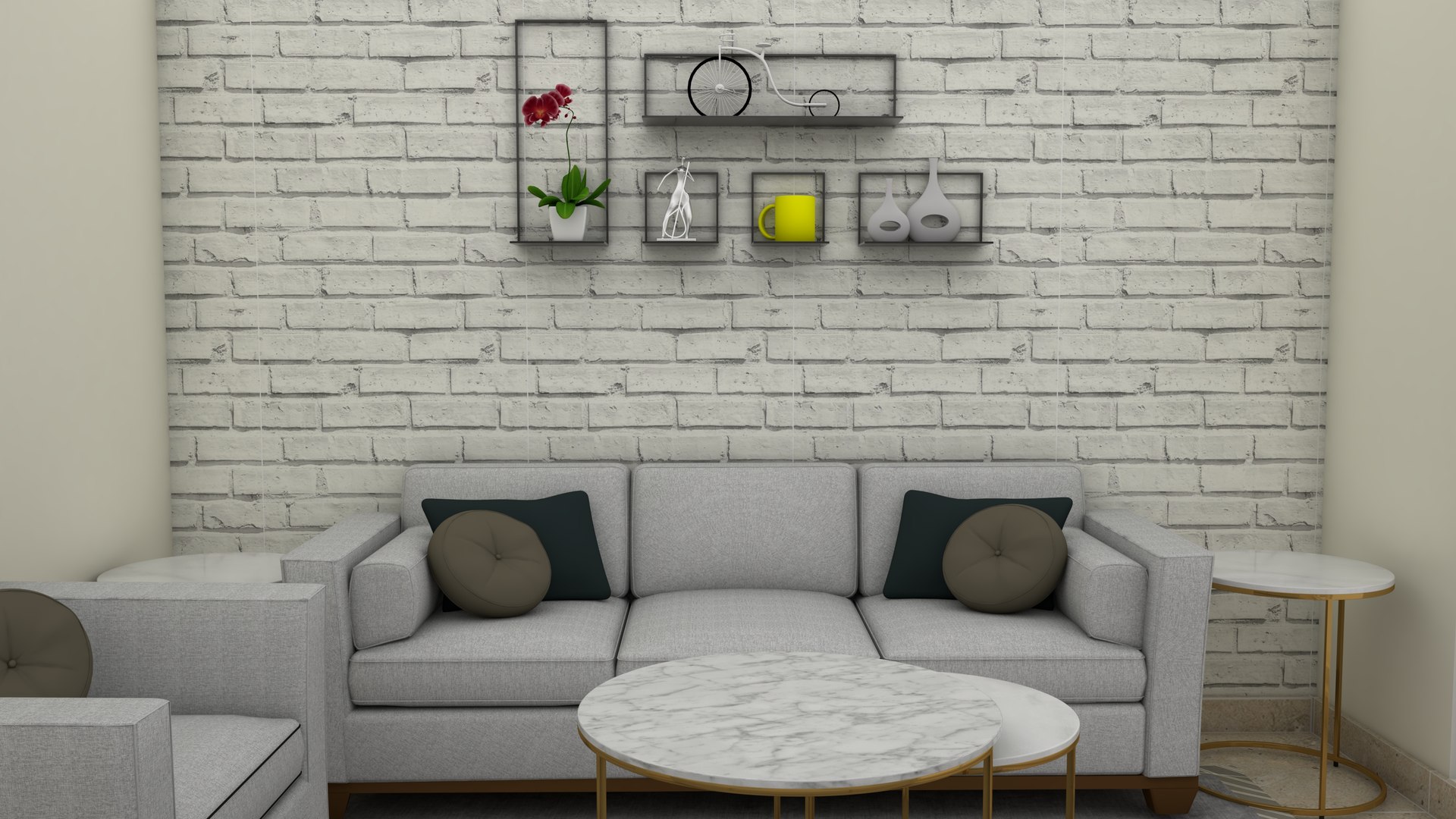 3D model Floor Plan with Interior Rendering - TurboSquid 2049557