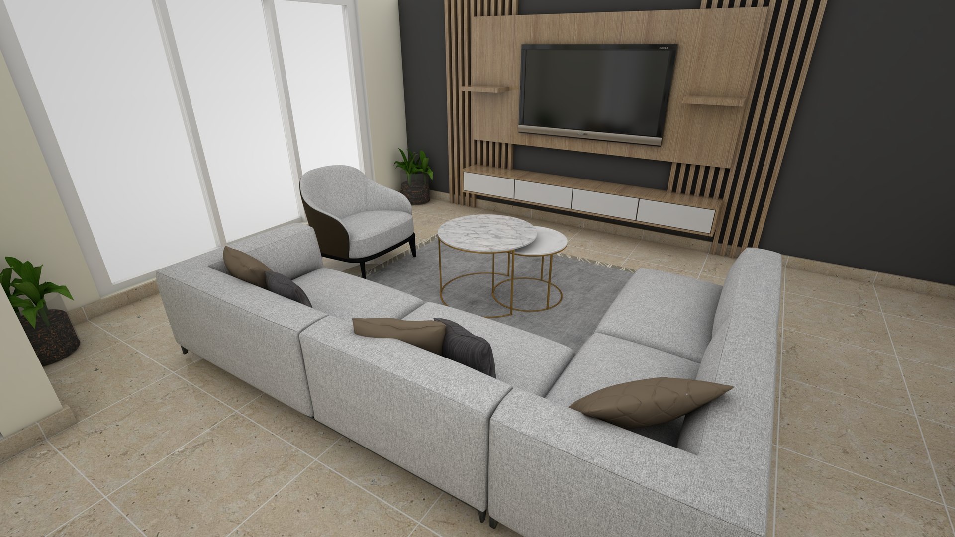 3D model Floor Plan with Interior Rendering - TurboSquid 2049557