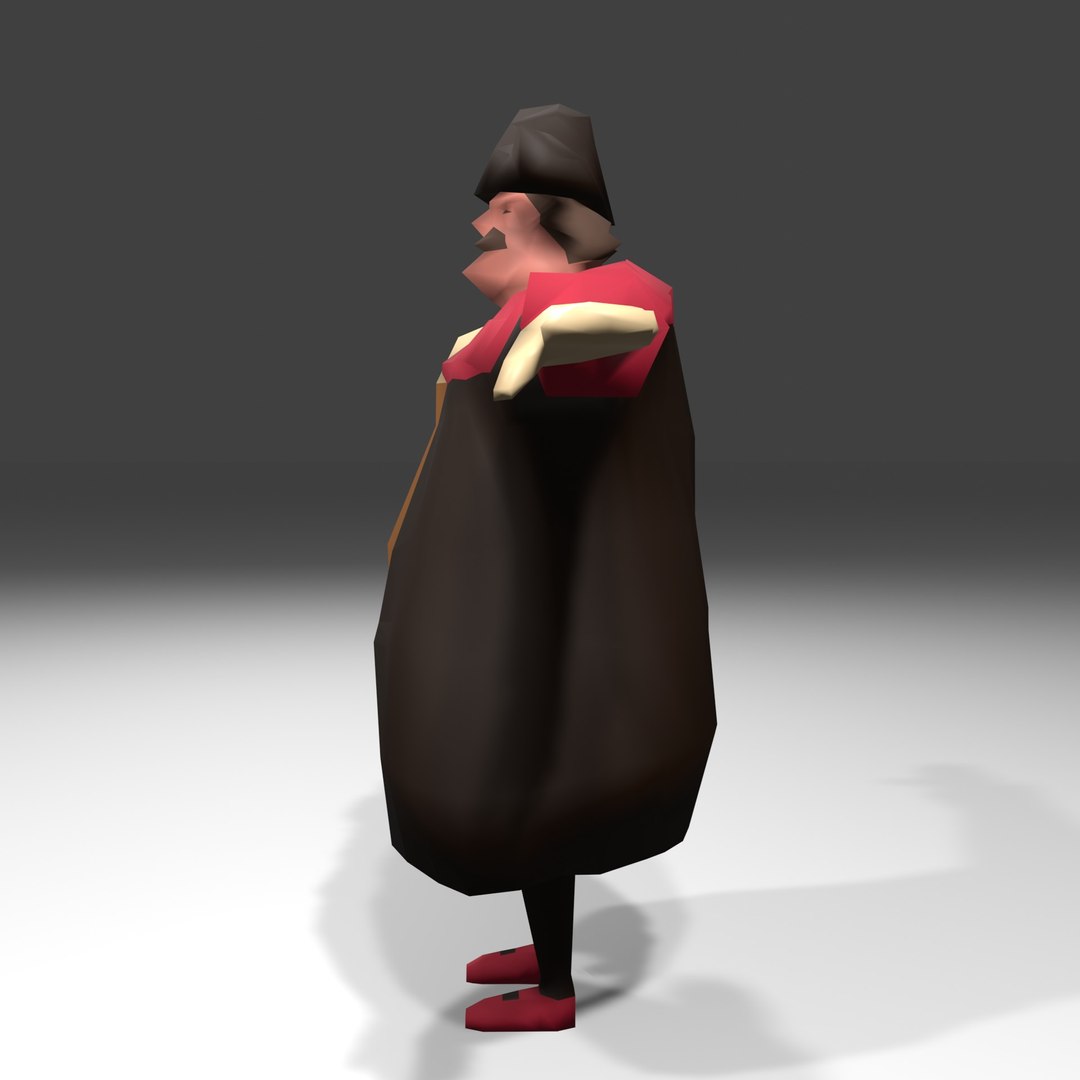 Stylized Lowpoly 17th Fat Man 3D Model - TurboSquid 1959669