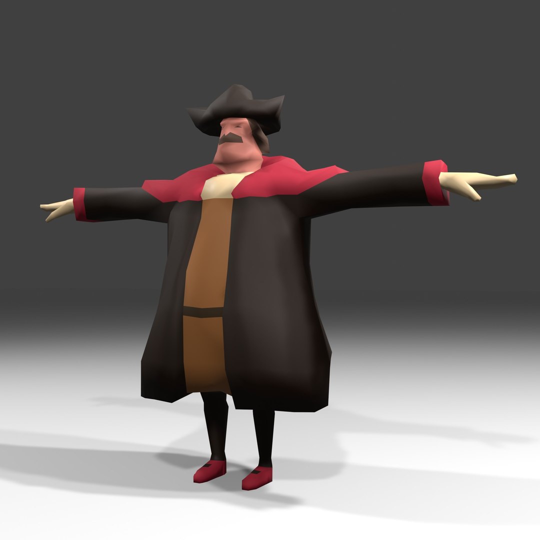 Stylized Lowpoly 17th Fat Man 3D Model - TurboSquid 1959669