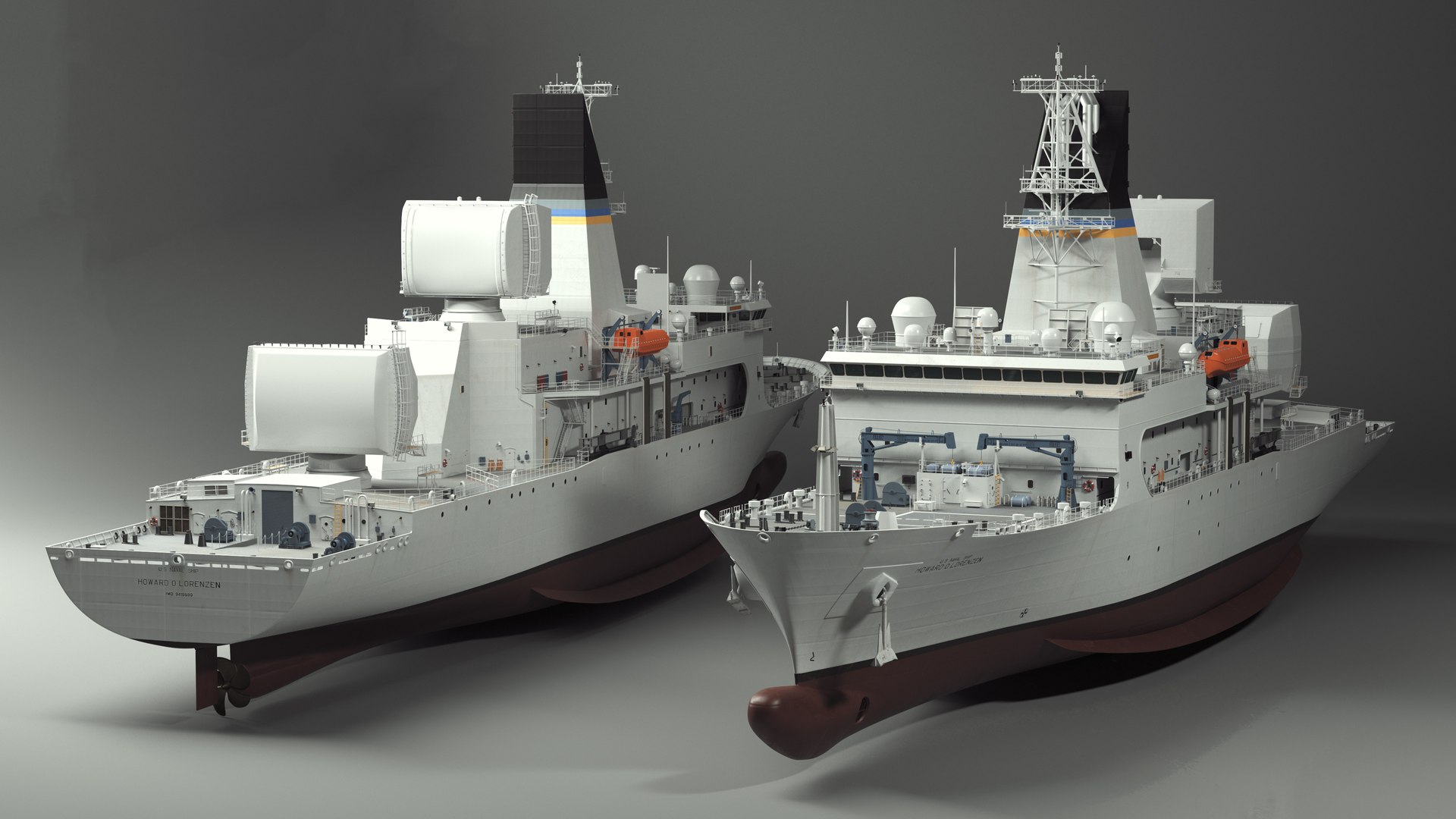 USNS Howard O Lorenzen Ship 3D model - TurboSquid 2143599