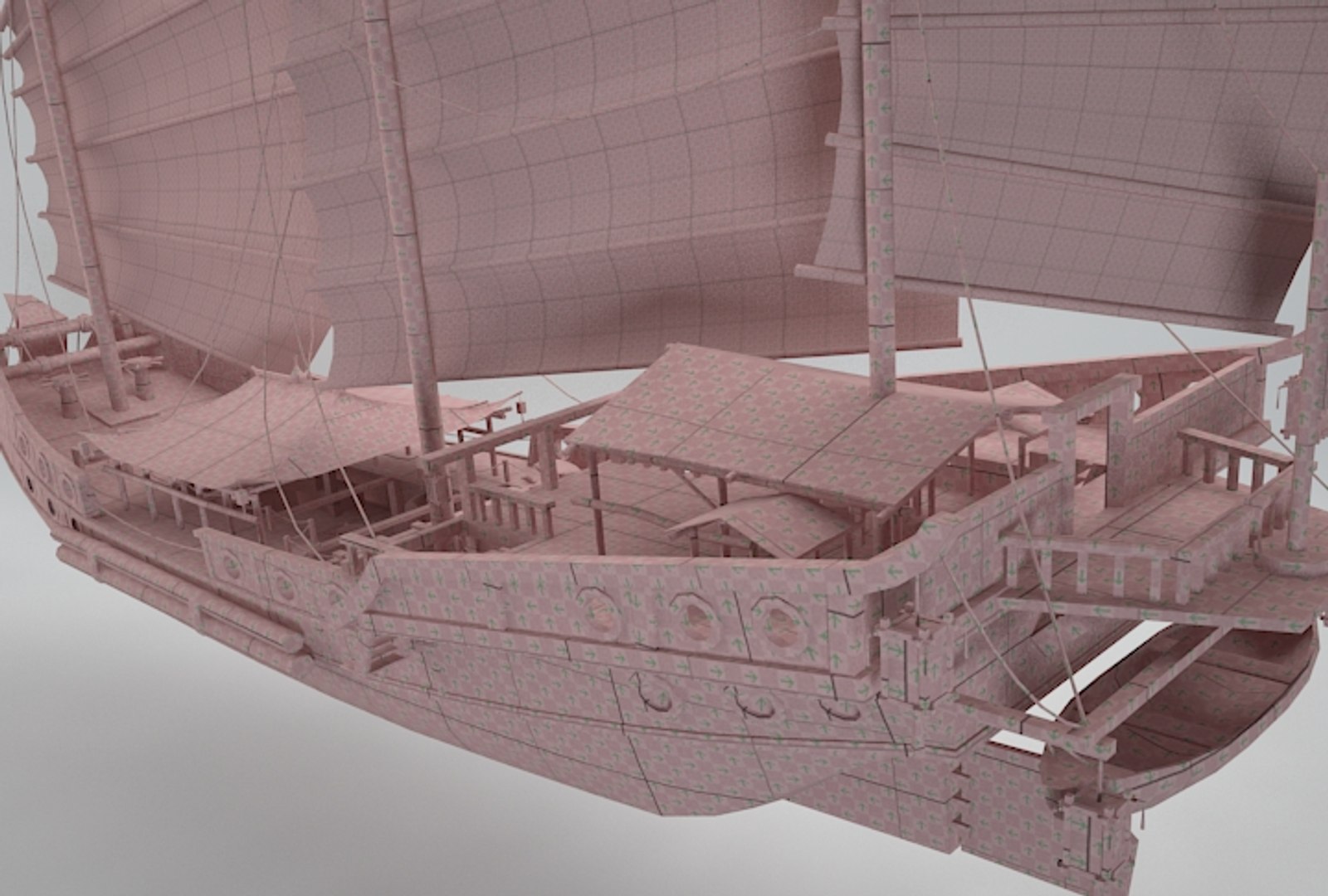 3D Model Unwrapped Ship - TurboSquid 1253430