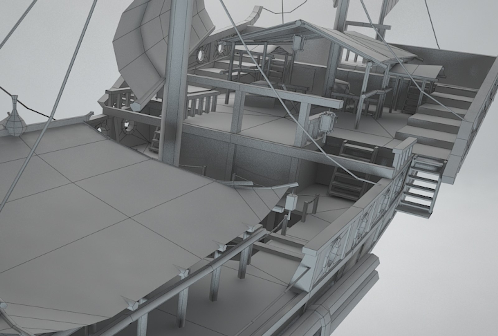 3D Model Unwrapped Ship - TurboSquid 1253430