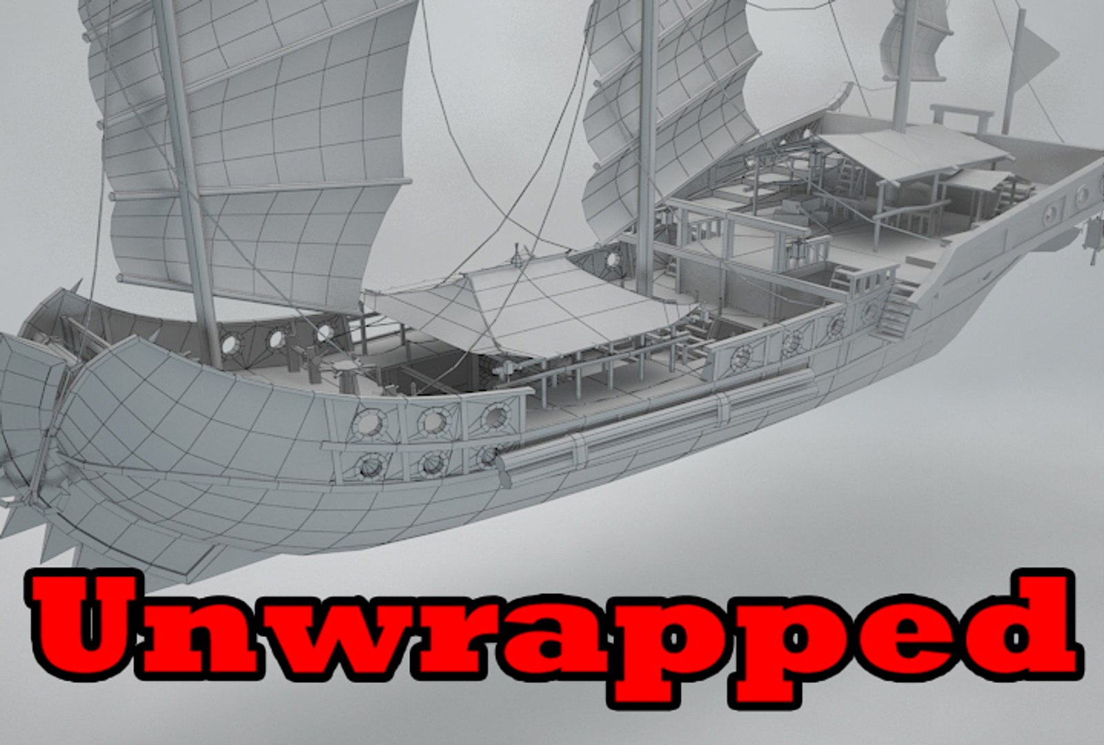 3D Model Unwrapped Ship - TurboSquid 1253430