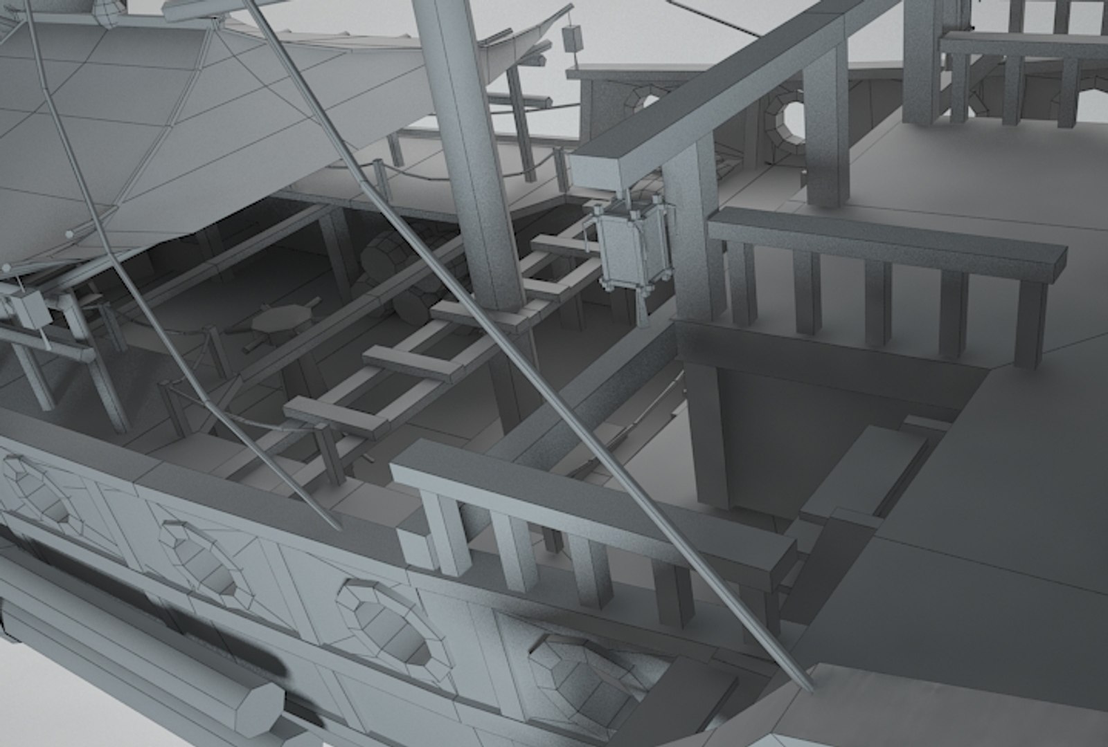 3D Model Unwrapped Ship - TurboSquid 1253430