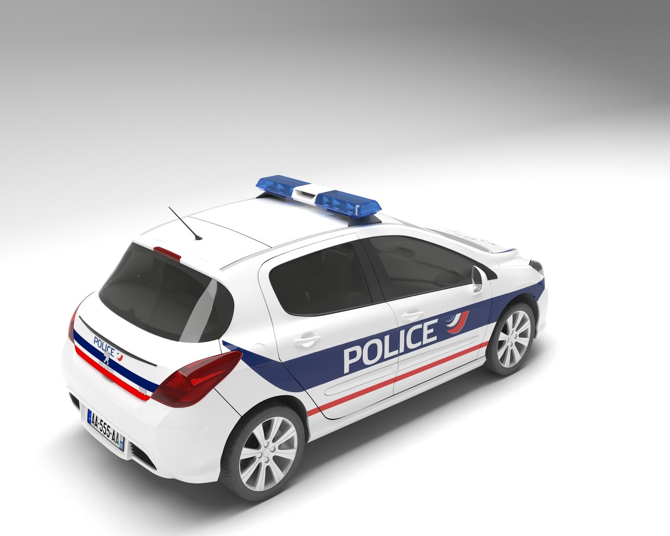 3D Police Car - TurboSquid 1307261