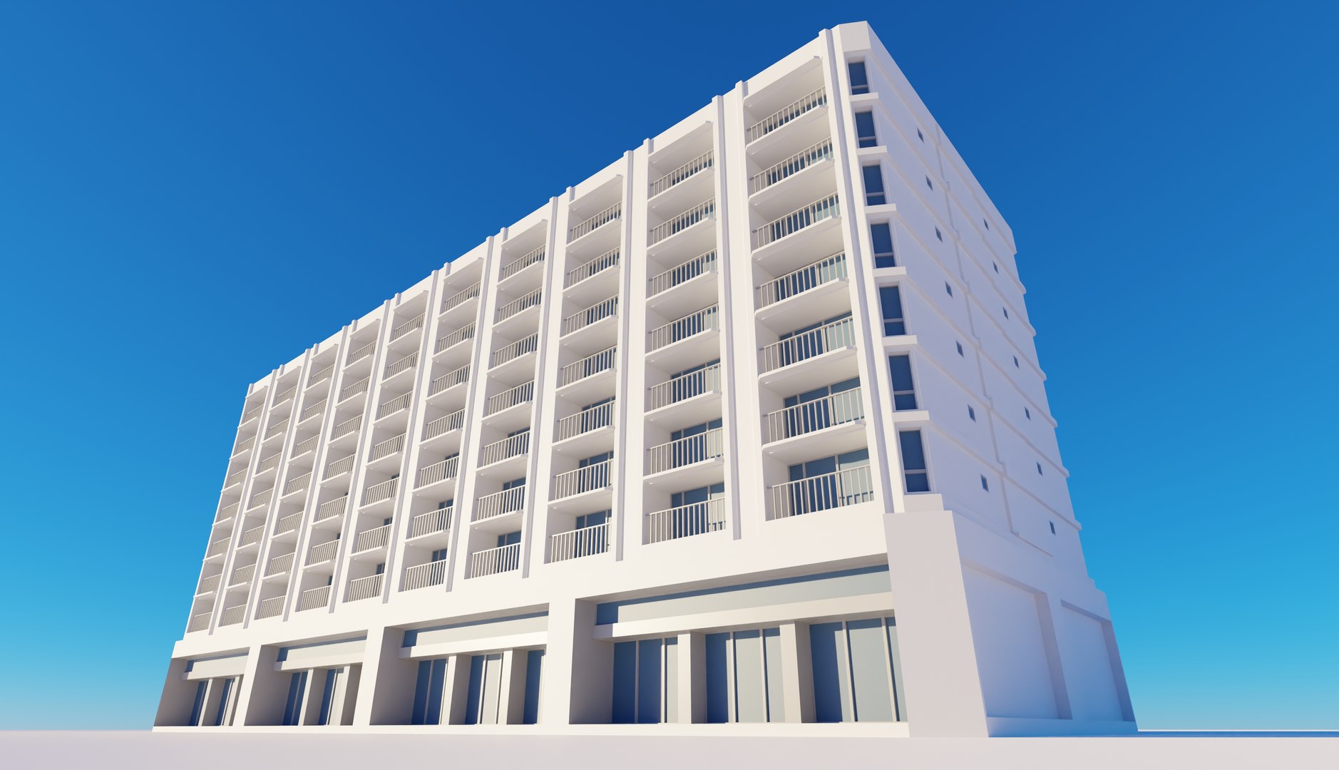 3D Hotel Model One - TurboSquid 2127009