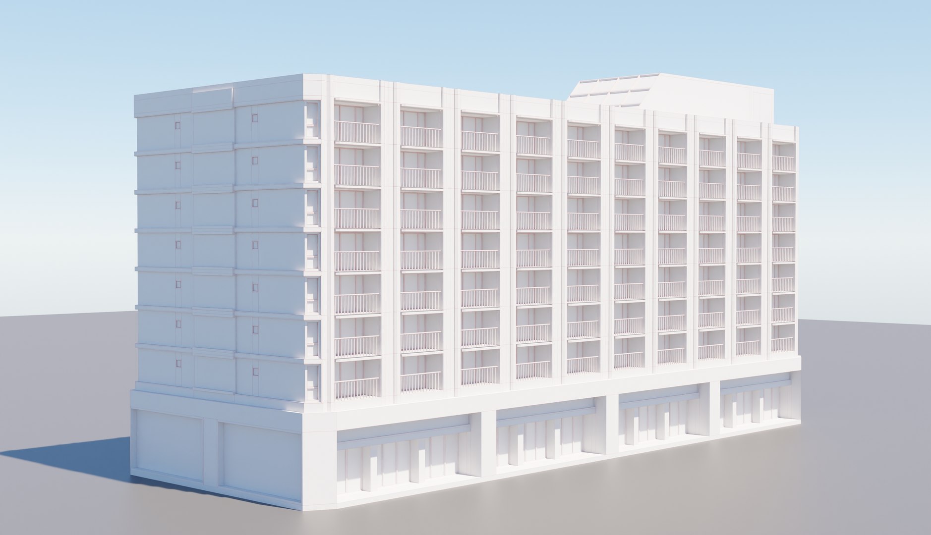 3D Hotel Model One - TurboSquid 2127009