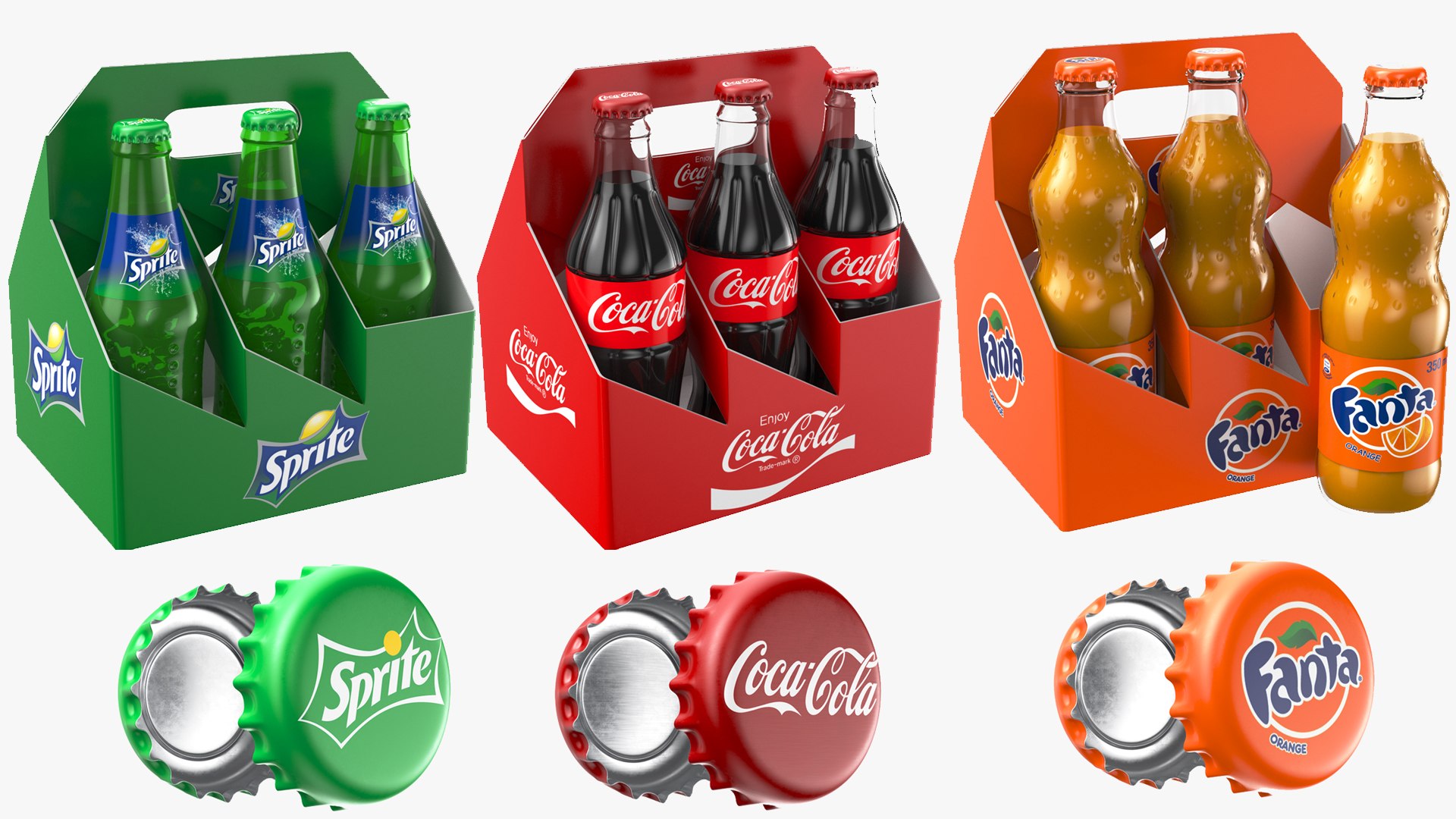 Three Soda Bottles Container 3D model - TurboSquid 2002034
