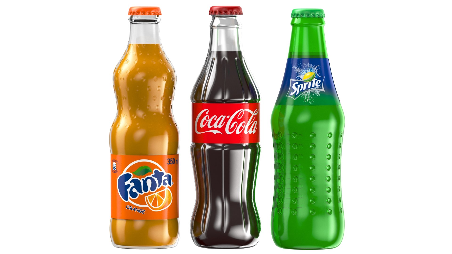 Three Soda Bottles Container 3D model - TurboSquid 2002034