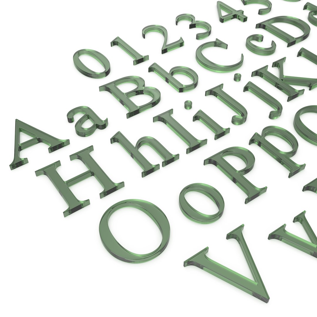 3D Alphabet Glass 5 Model - TurboSquid 2136942