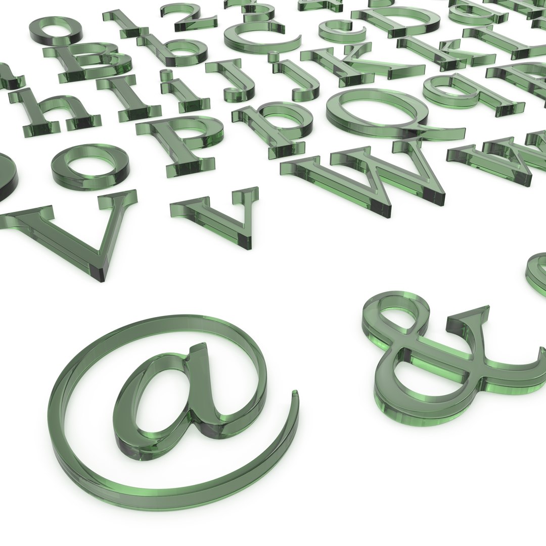 3D Alphabet Glass 5 Model - TurboSquid 2136942