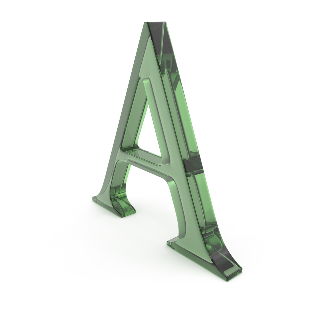 3D Alphabet Glass 5 Model - TurboSquid 2136942