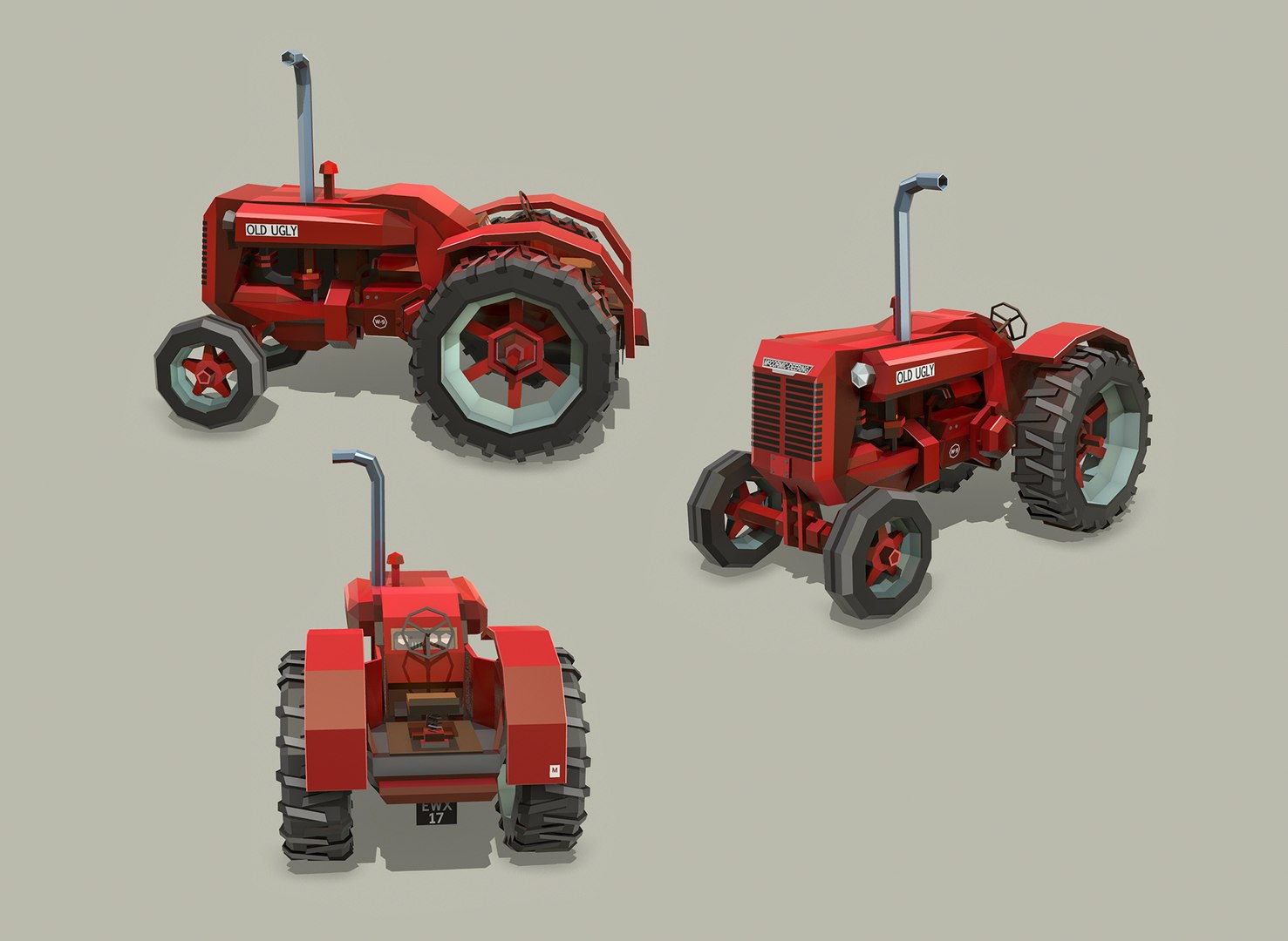 Tractor Style 3D Model - TurboSquid 1552952