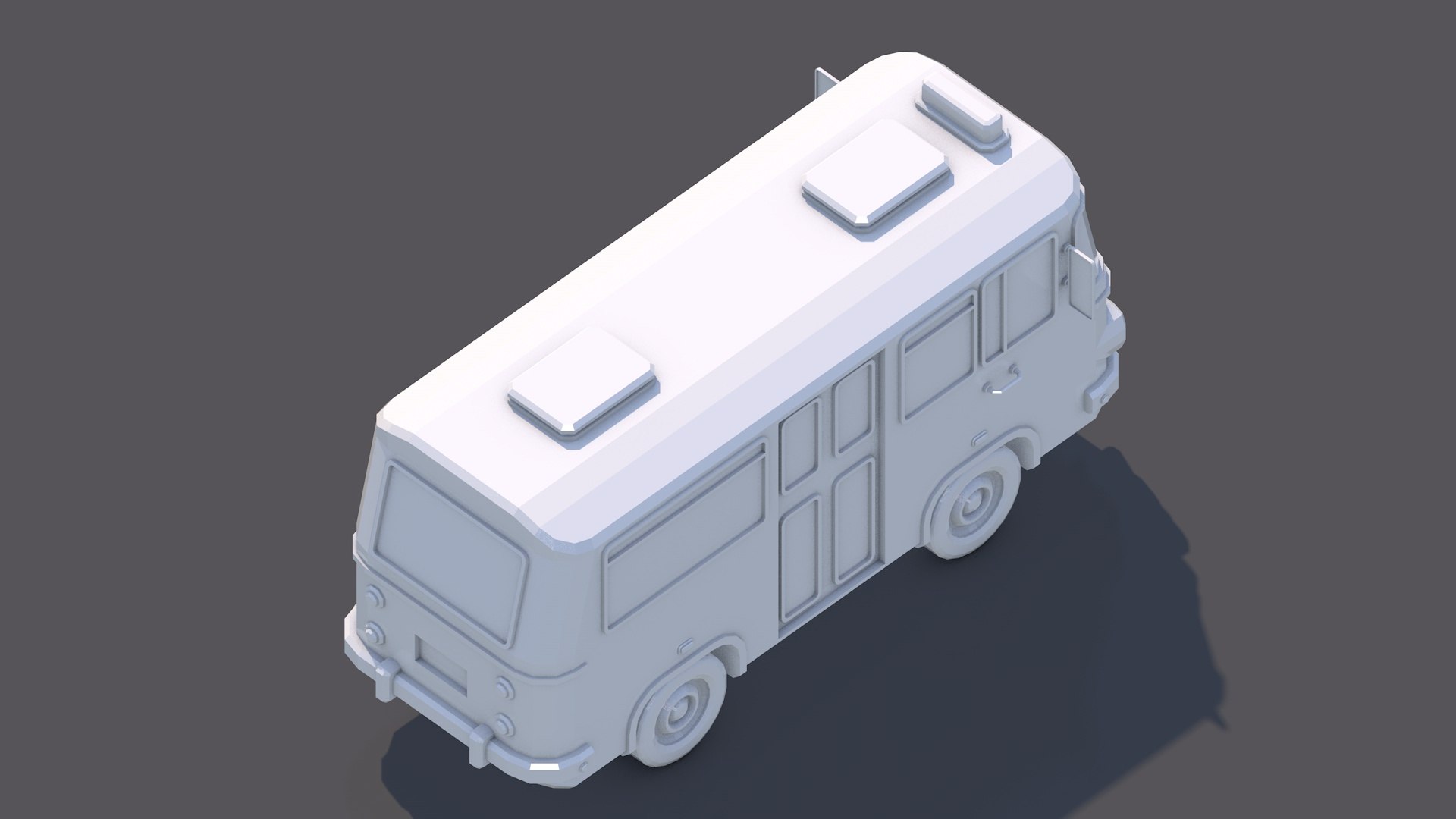3D Cartoon Minibus - TurboSquid 2141091
