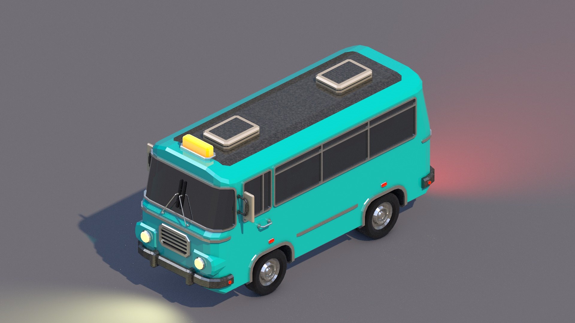 3D Cartoon Minibus - TurboSquid 2141091