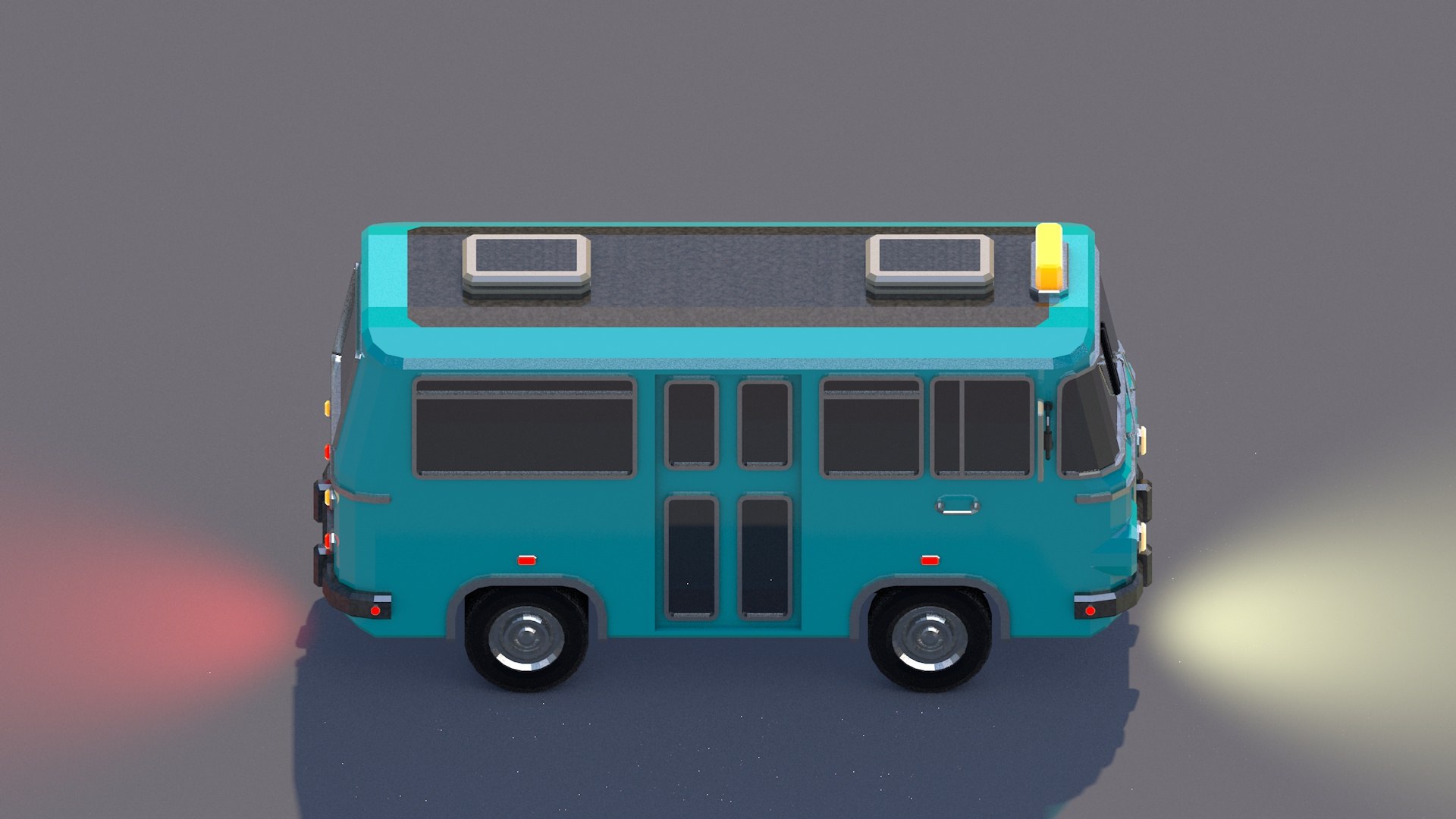 3D Cartoon Minibus - TurboSquid 2141091