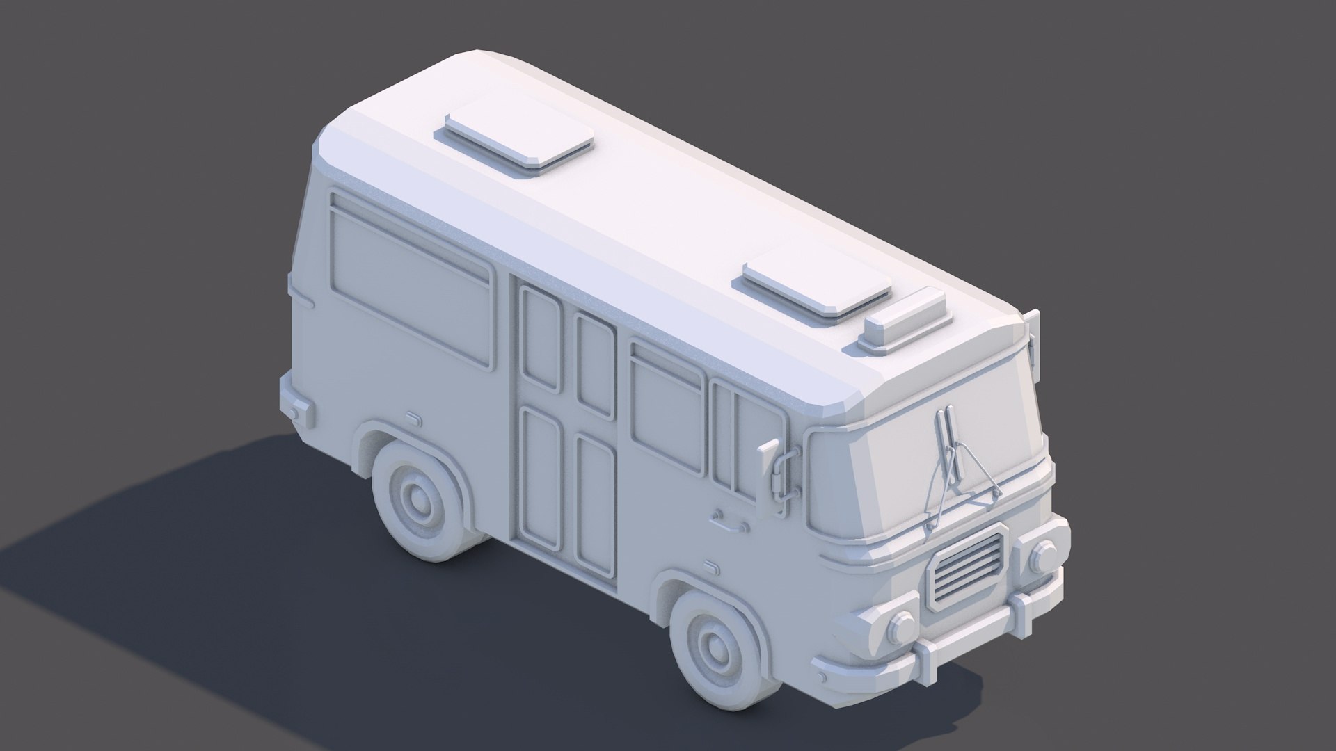 3D Cartoon Minibus - TurboSquid 2141091