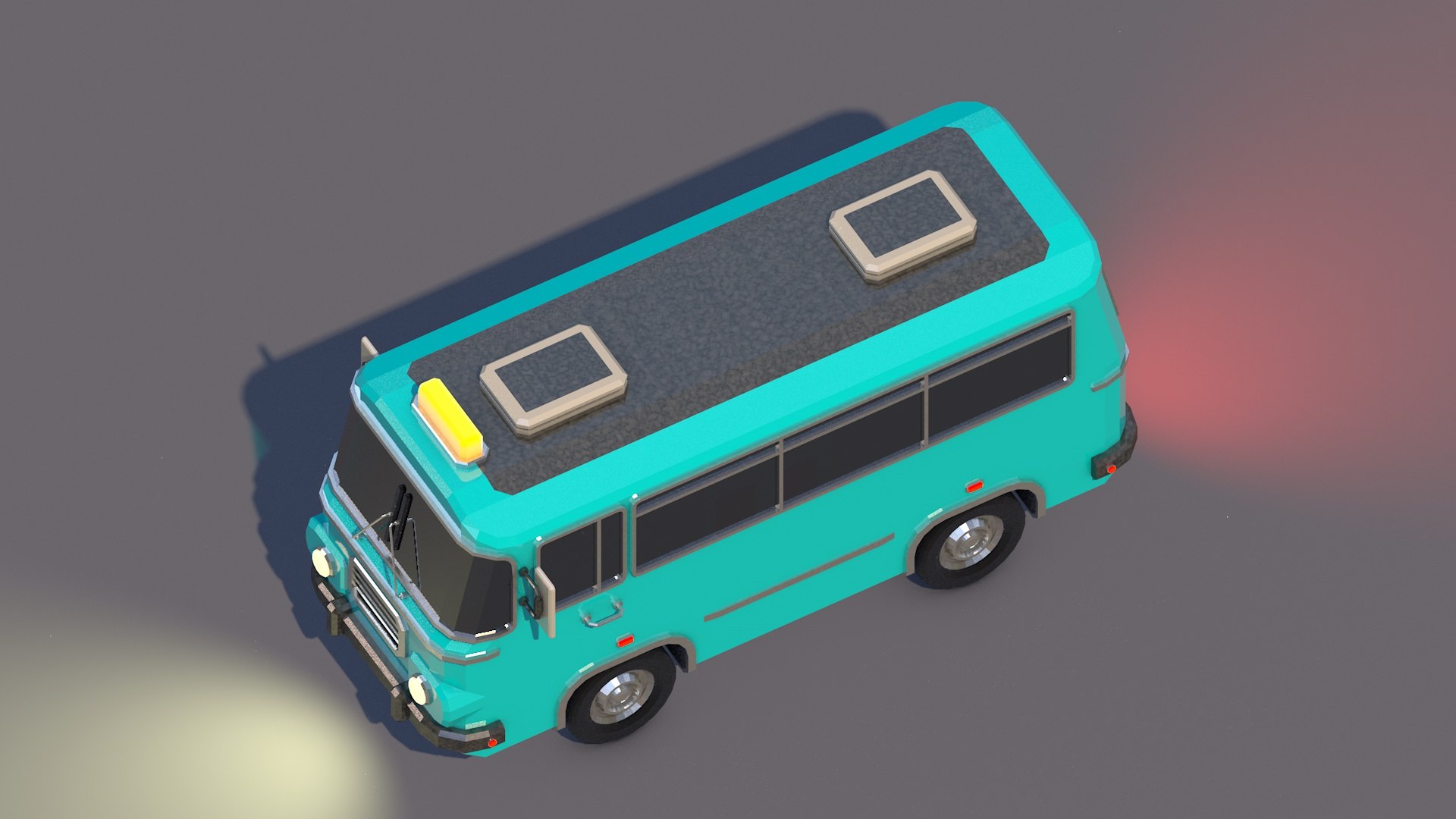 3D Cartoon Minibus - TurboSquid 2141091