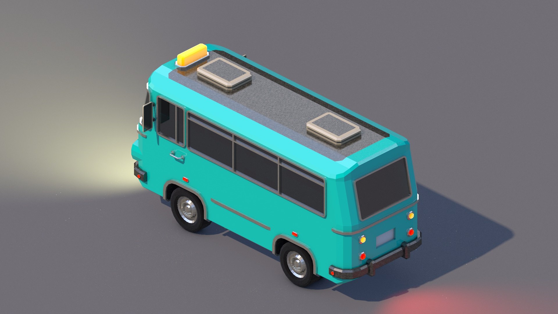3D Cartoon Minibus - TurboSquid 2141091