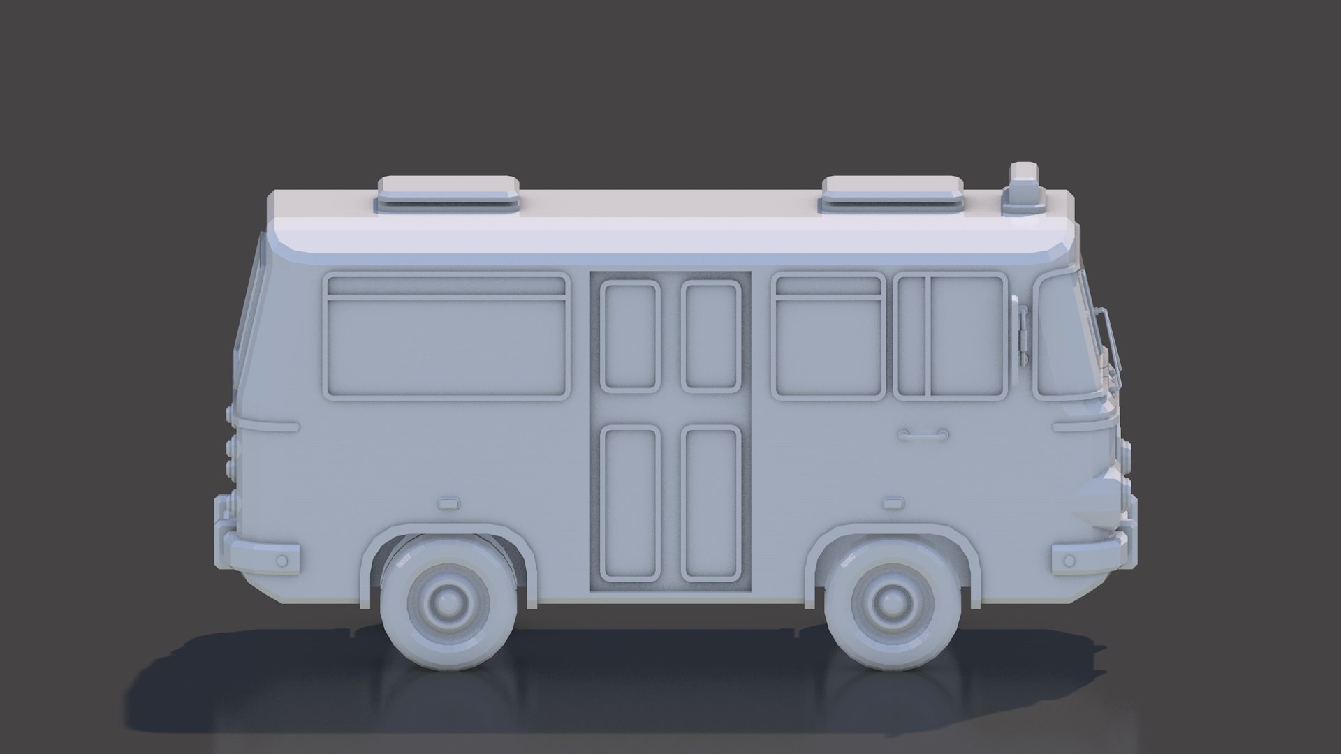 3D Cartoon Minibus - TurboSquid 2141091