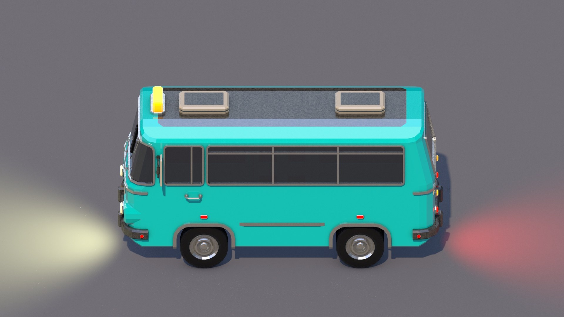 3D Cartoon Minibus - TurboSquid 2141091