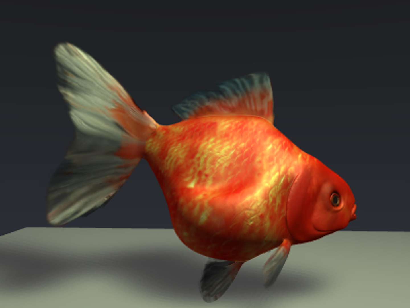3d 3ds fish gold goldfish