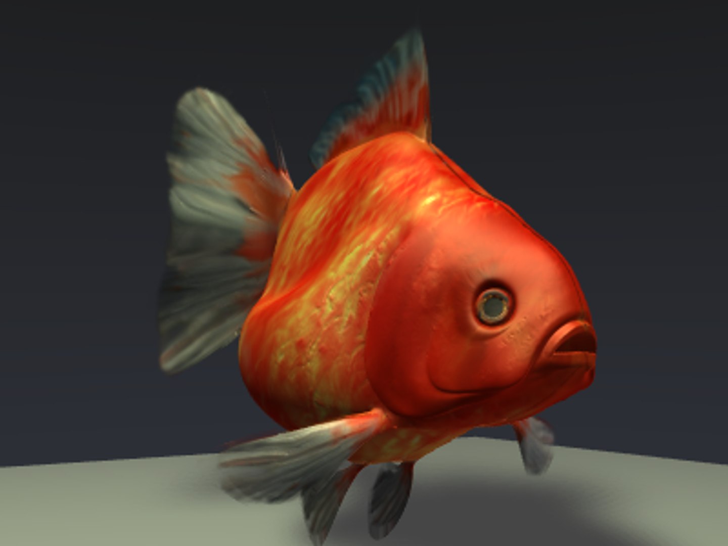 3d 3ds fish gold goldfish