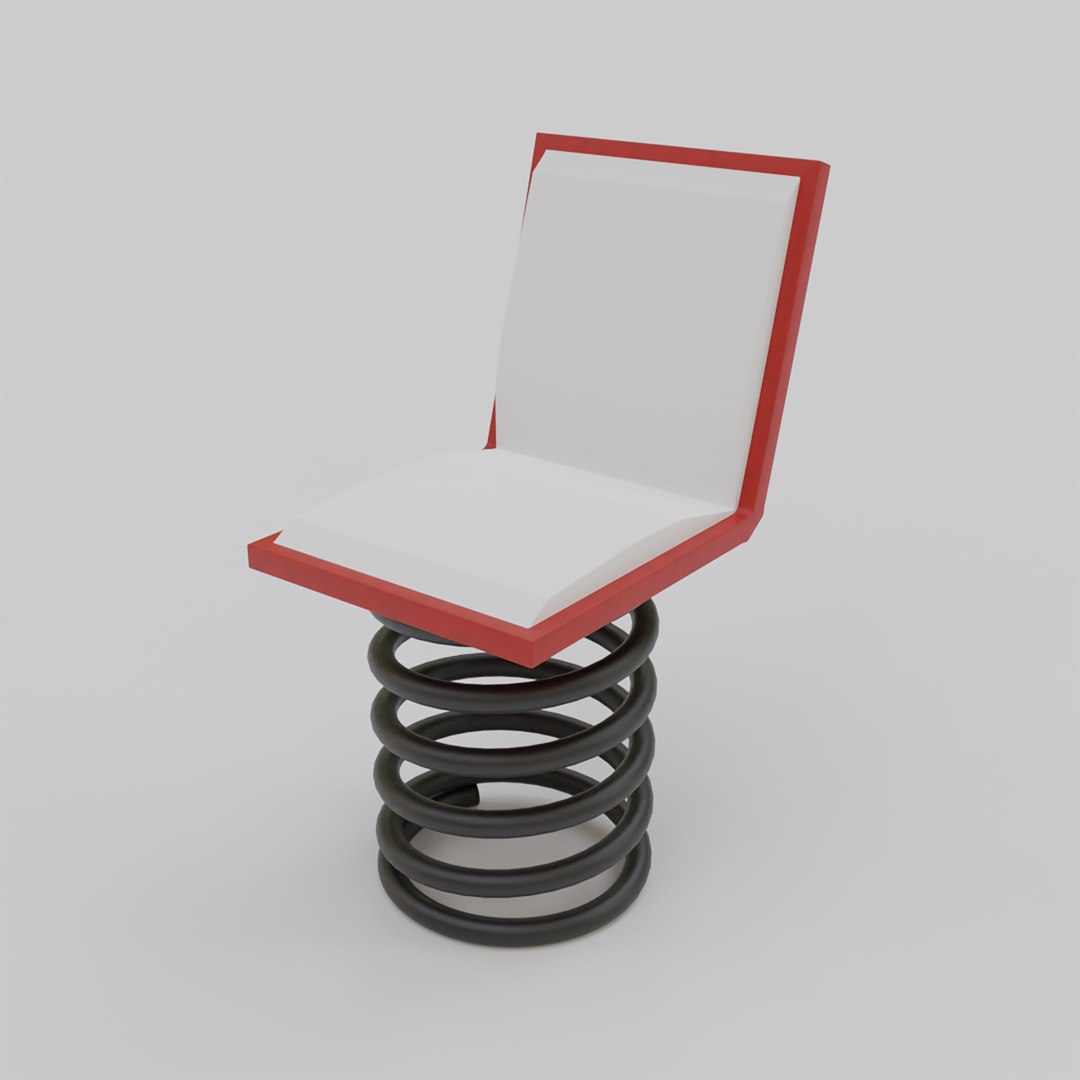 3D Book Chair V2 Model - TurboSquid 2204833