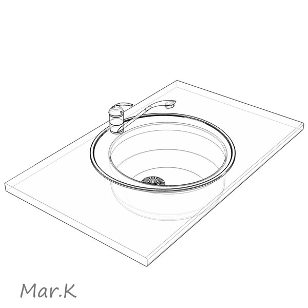 3d model sink tap
