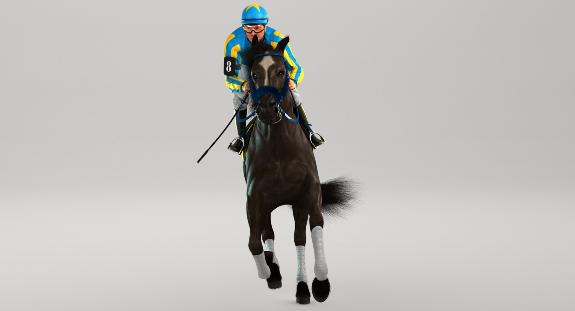 3D Horse Animations Jockey - TurboSquid 1430149