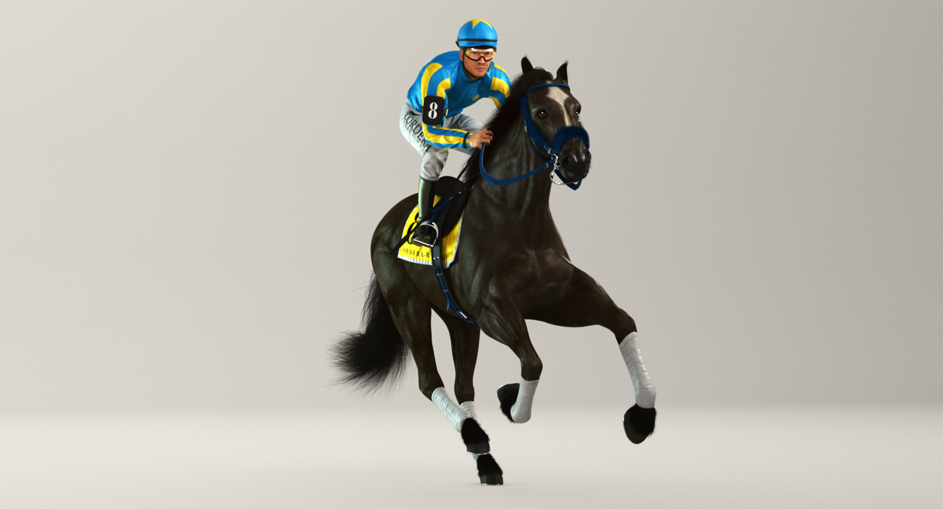 3D Horse Animations Jockey - TurboSquid 1430149