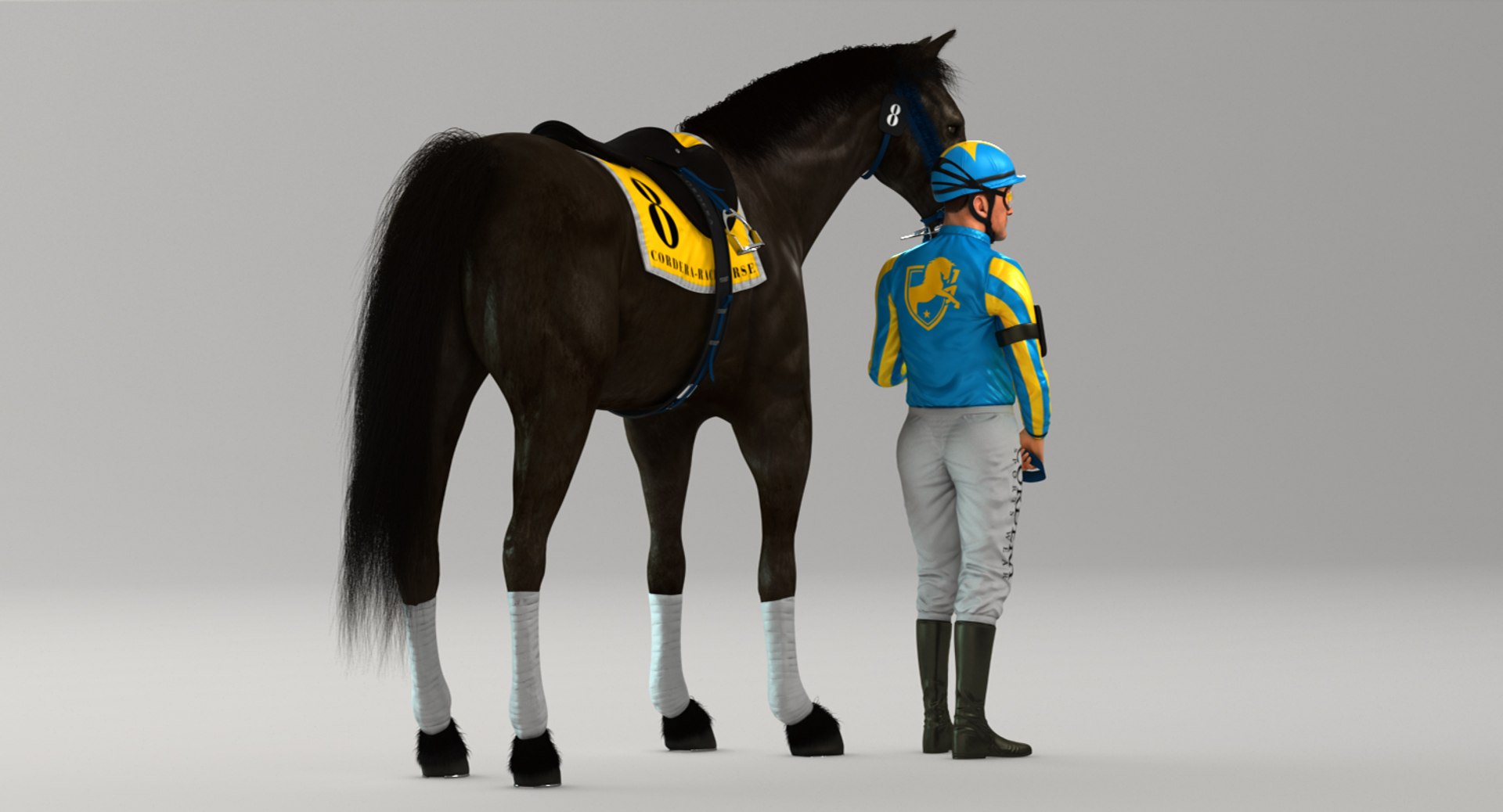 3D Horse Animations Jockey - TurboSquid 1430149