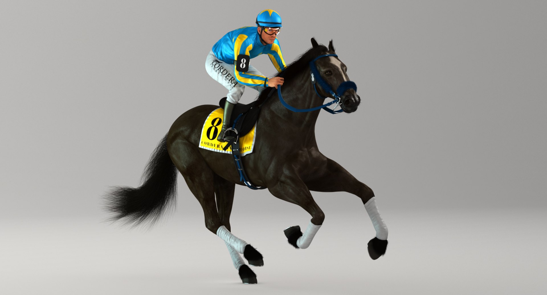 3D Horse Animations Jockey - TurboSquid 1430149