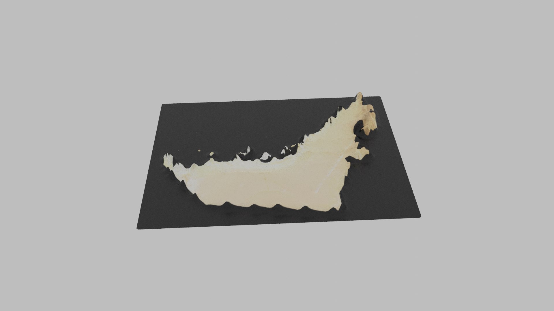 3D Model United Arab Emirates Map Country - TurboSquid 2076392