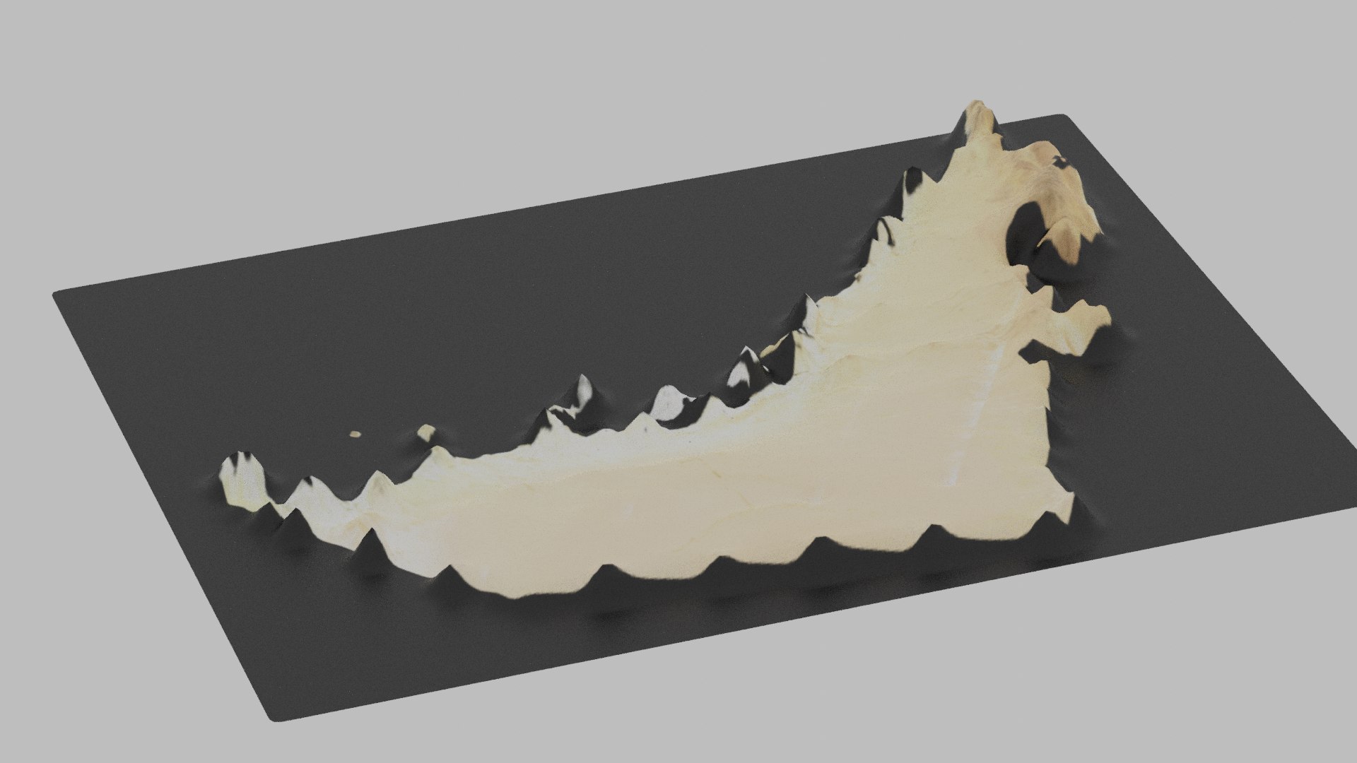 3D Model United Arab Emirates Map Country - TurboSquid 2076392