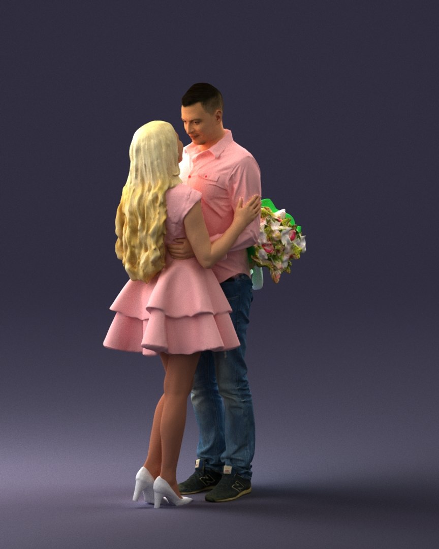 3D Couple Valentinday Model - TurboSquid 1387954