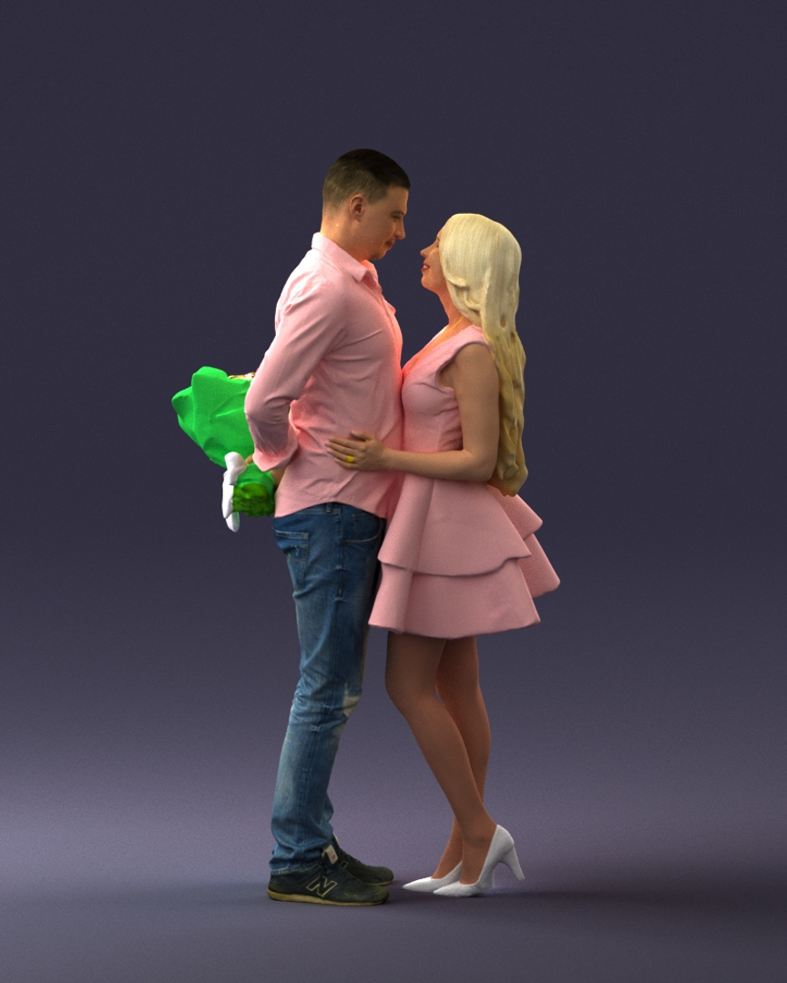 3D Couple Valentinday Model - TurboSquid 1387954