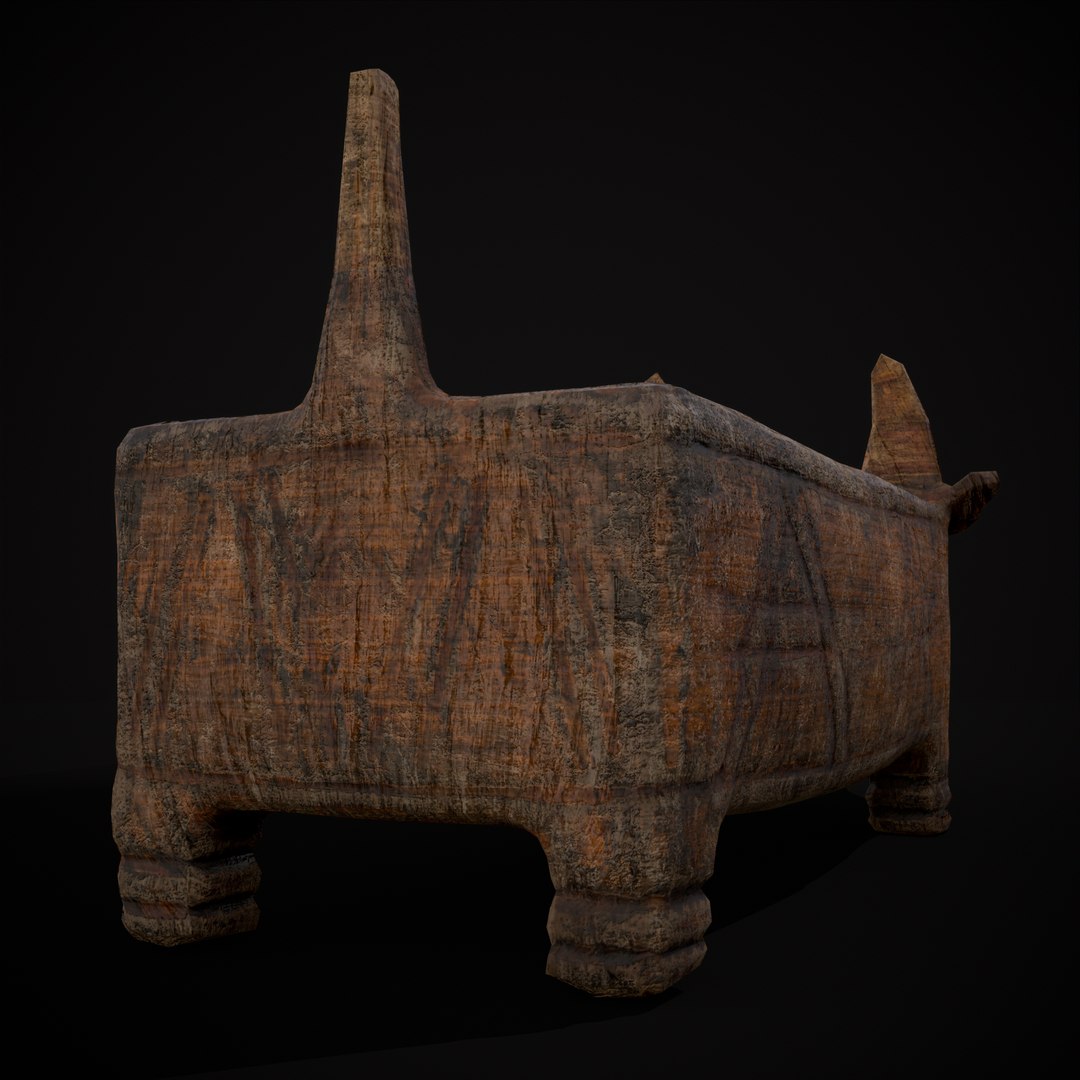 Medieval Carved Pig Container model - TurboSquid 2078332