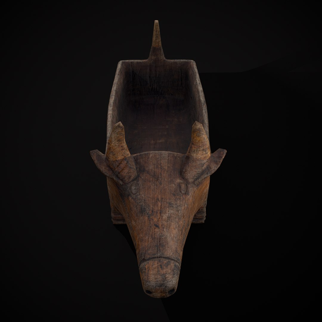 Medieval Carved Pig Container model - TurboSquid 2078332