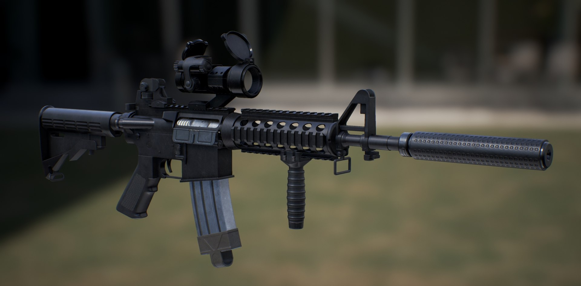 M4 Rifle Custum 3d Model
