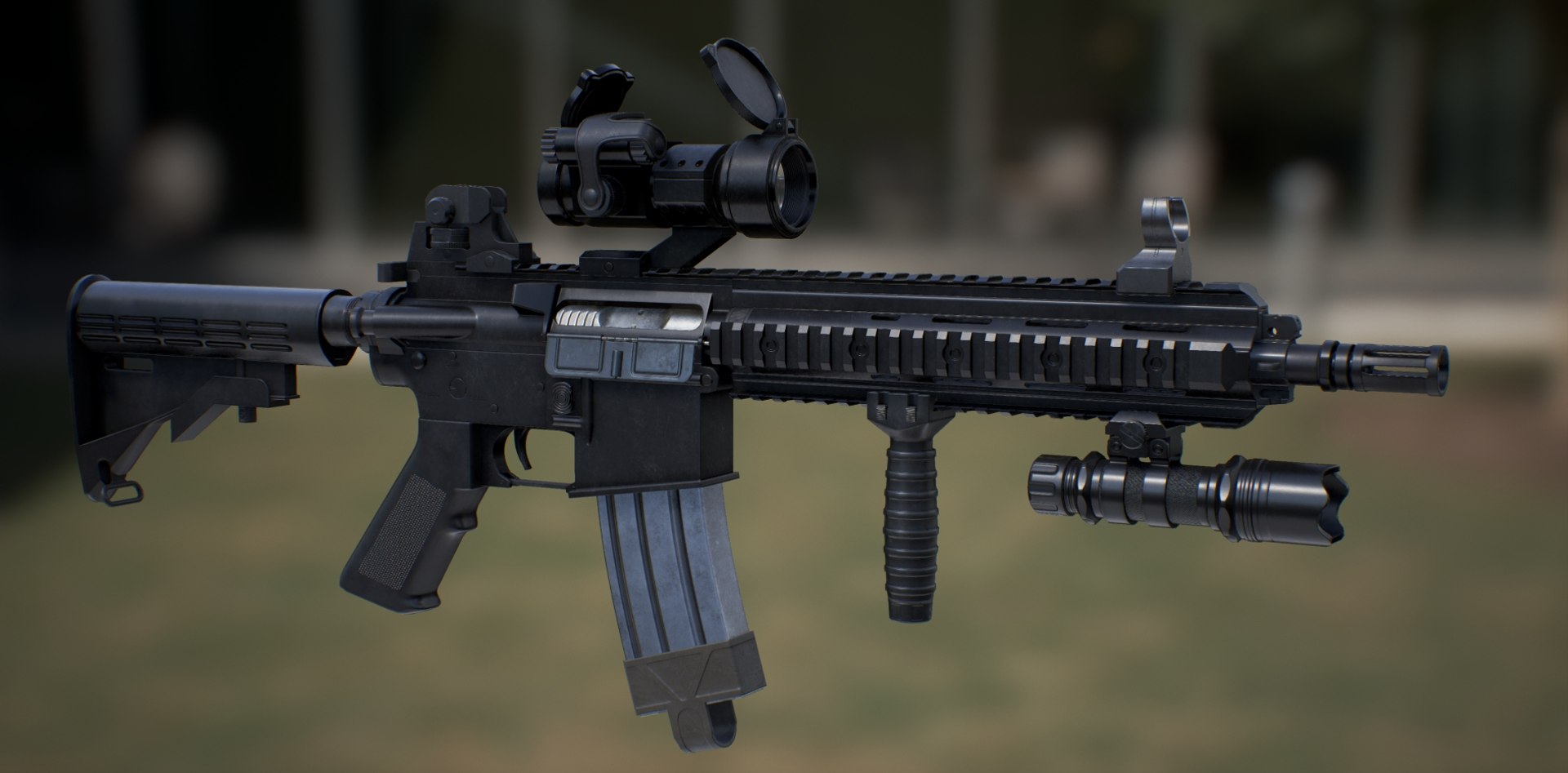 M4 Rifle Custum 3d Model