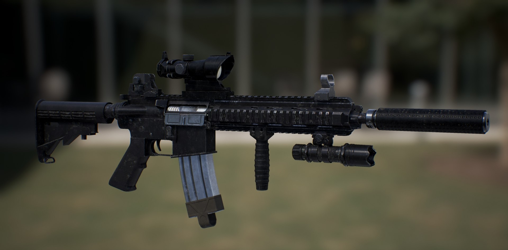 M4 Rifle Custum 3d Model