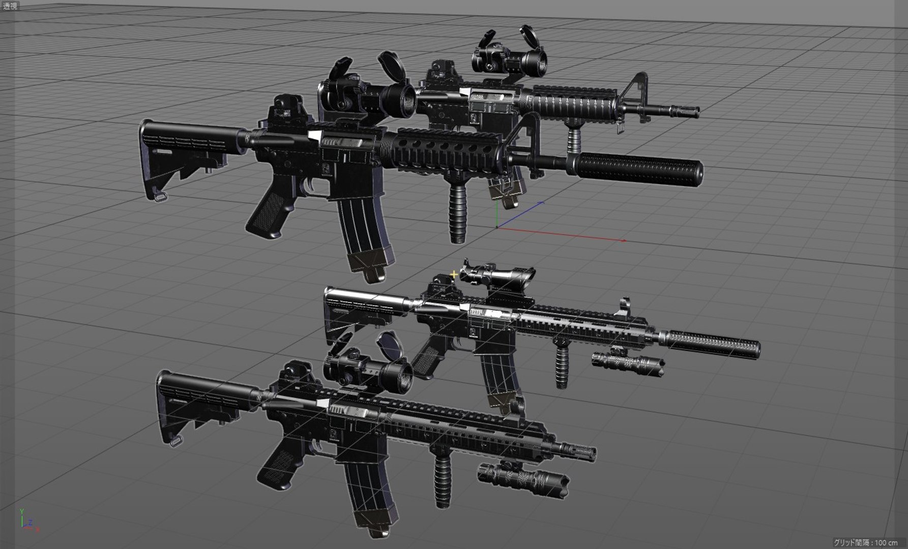 M4 Rifle Custum 3d Model