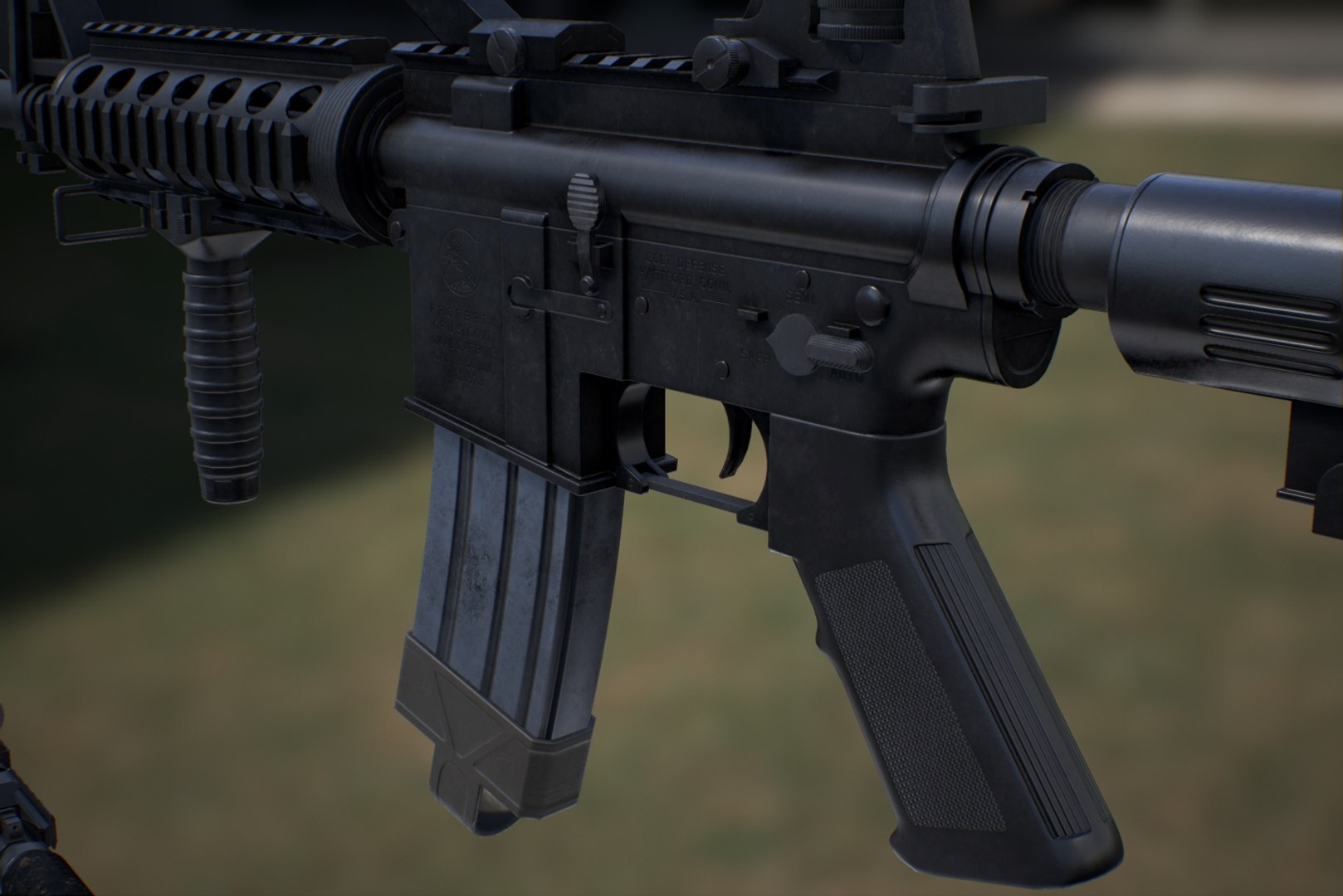 M4 Rifle Custum 3d Model